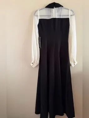 Tuckernuck | Dresses | New Tuckernuck Black Maxi Dress With White Sheer ...